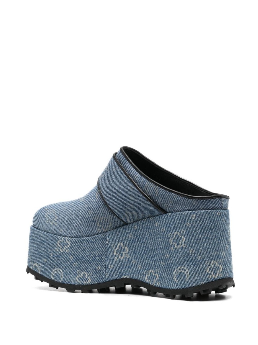 MARINE SERRE - Monogram Denim Clog Marine Serre