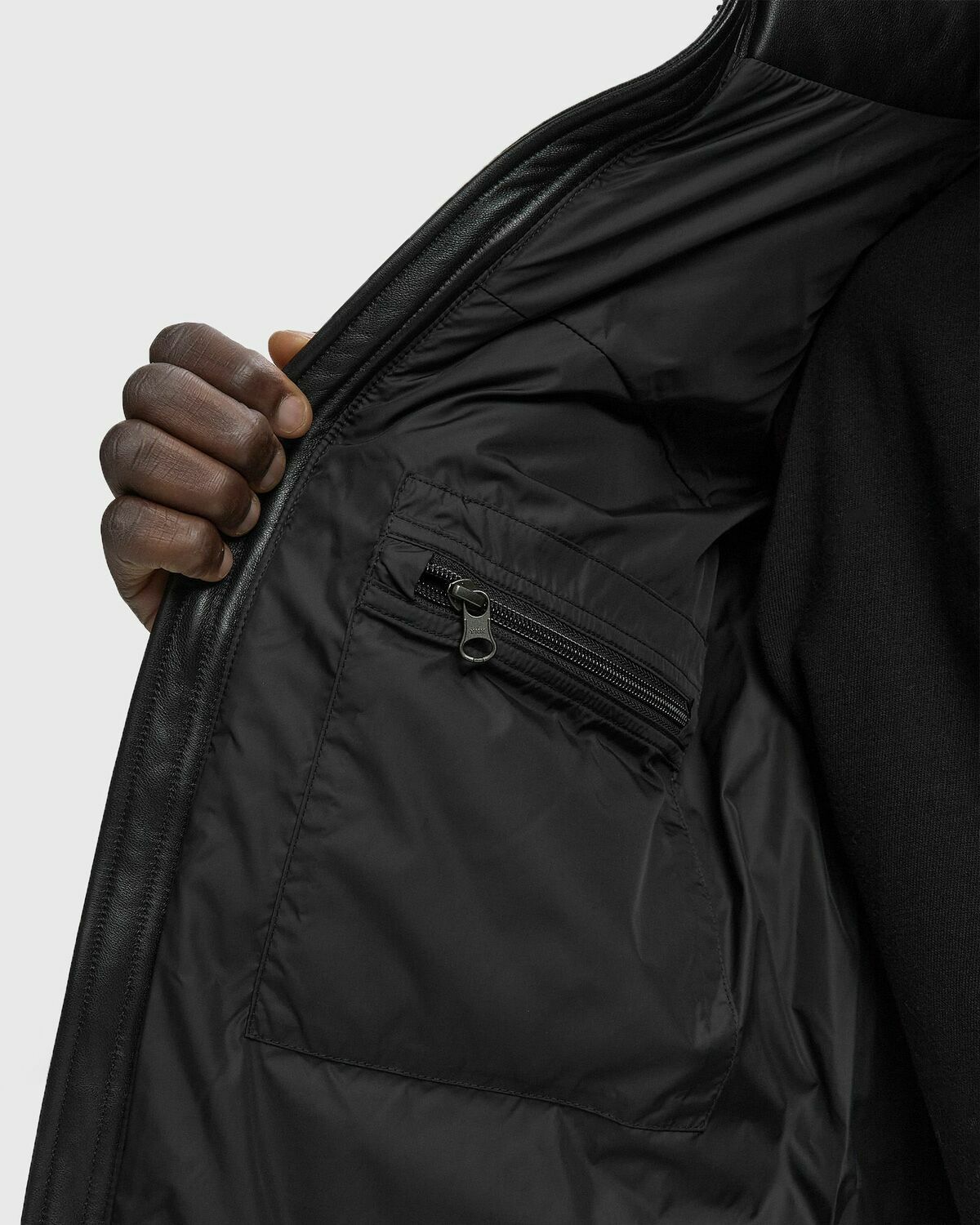The North Face Leather Pack Summit Jacket Black Mens Down & Puffer ...