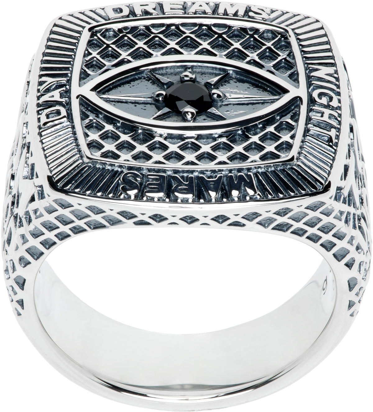 Tom Wood Silver Champion Black Eye Ring Tom Wood