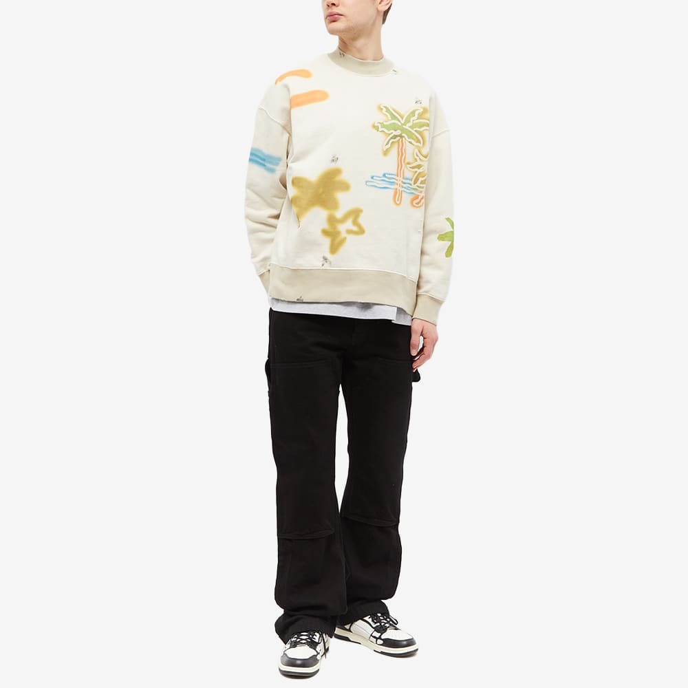 Palm Angels Men's Neon Palm Crew Sweat in Multi Palm Angels