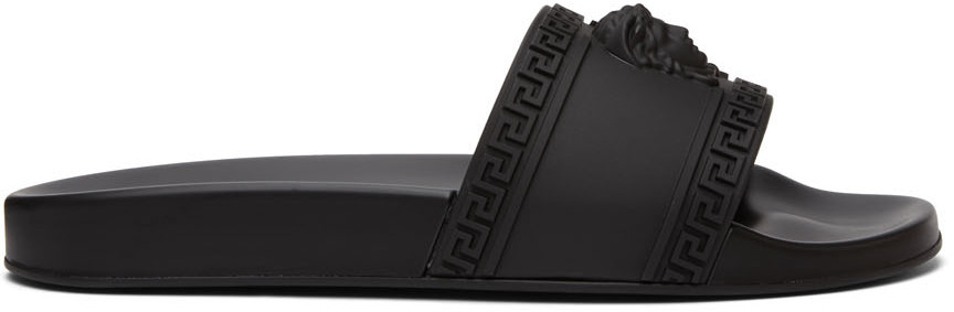 Versace Black Medusa Pool Slides Versace
