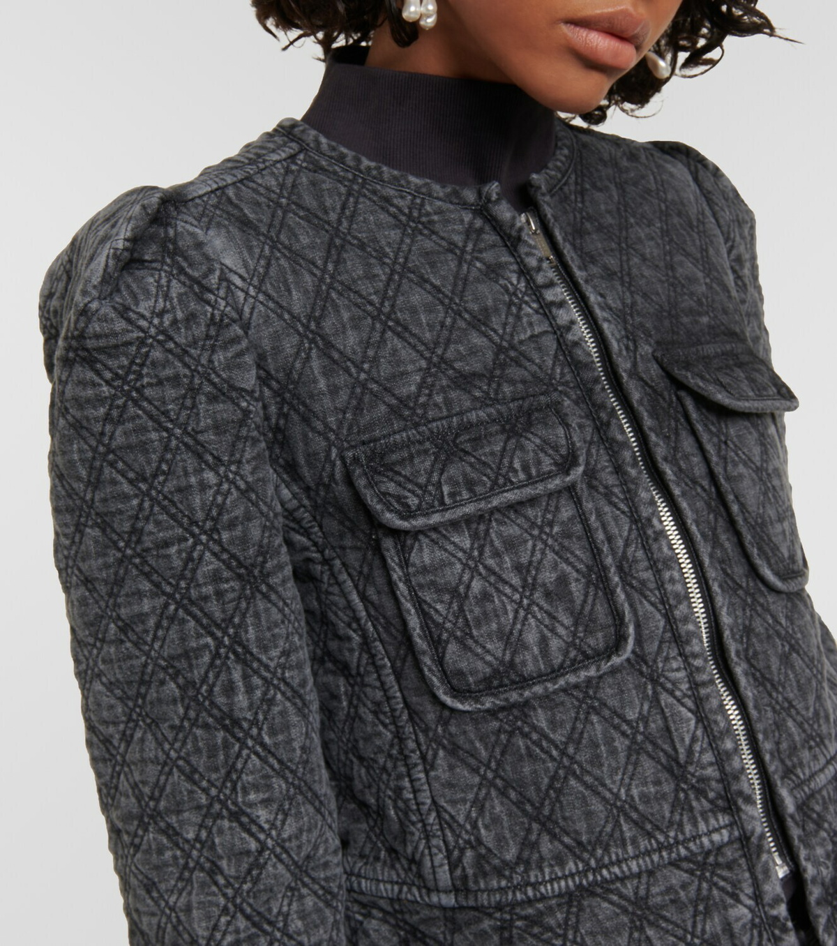 Marant Etoile Deliona quilted denim jacket Isabel Marant Etoile