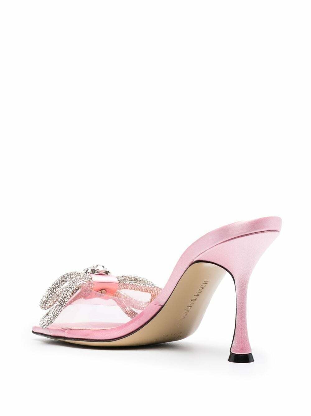 MACH & MACH - Bow Detail Pvc Heel Mules MACH & MACH