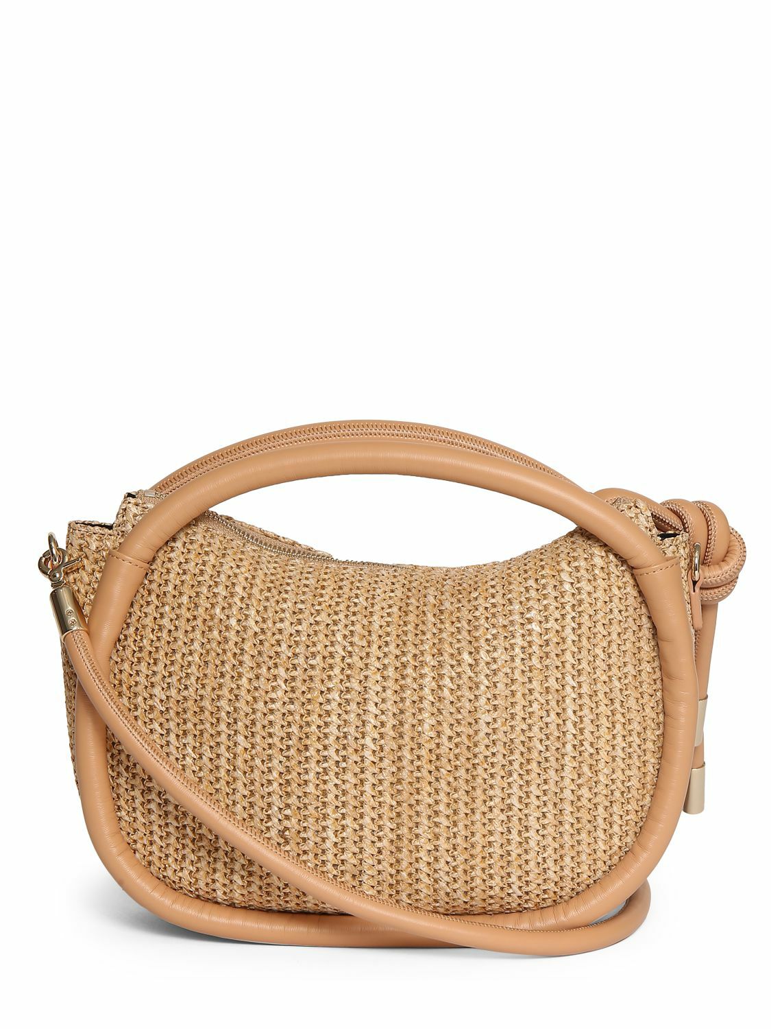 GANNI Mini Knot Raffia Top Handle Bag GANNI