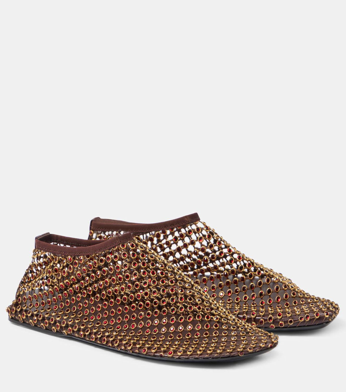 Christopher Esber Minette crystal-embellished ballet flats Christopher ...
