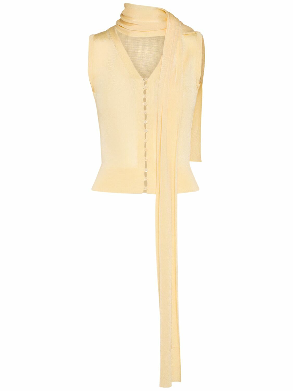 JACQUEMUS - Le Haut Maestra Knit Scarf Top Jacquemus