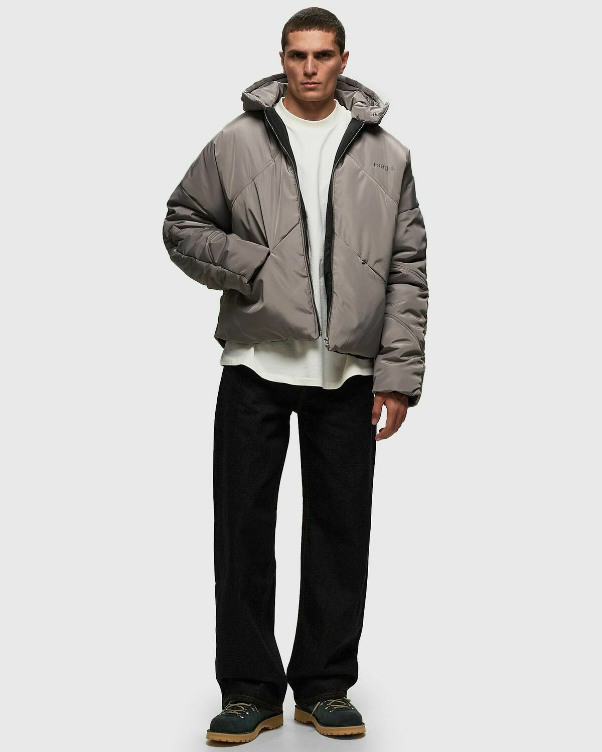 Rough. Eternal Puffer Jacket Grey Down & Puffer Jackets Rough.