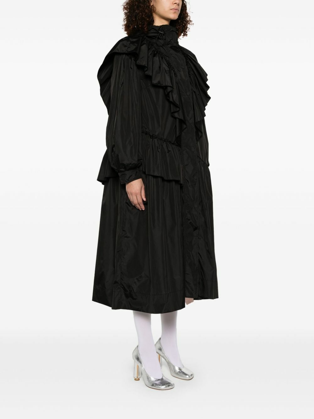 Simone Rocha Black Ruffled Coat Simone Rocha