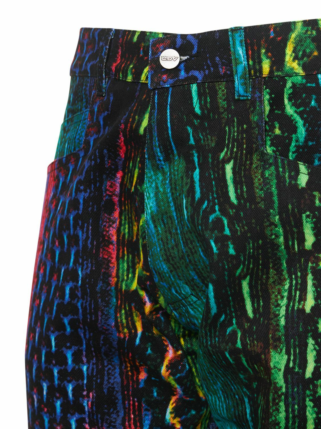 AGR Snake Print Cotton Denim Jeans AGR