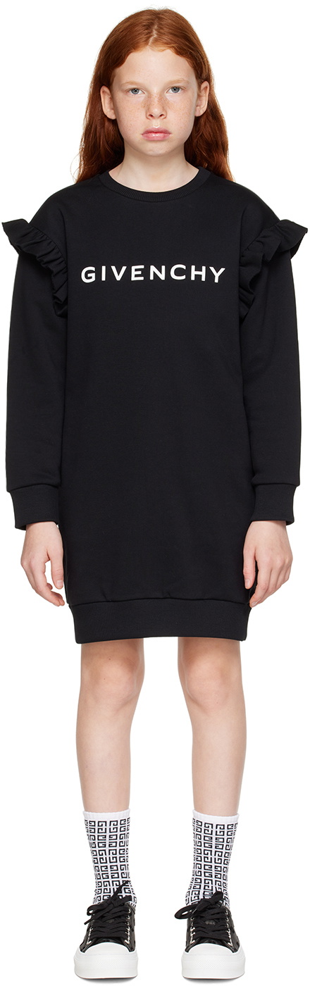Givenchy Kids Black Ruffled Dress Givenchy