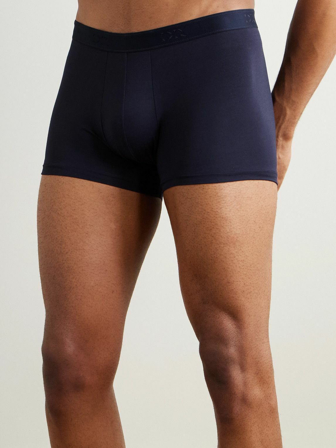 Derek Rose - Alex 1 Stretch-Micro Modal Boxer Briefs - Blue Derek Rose