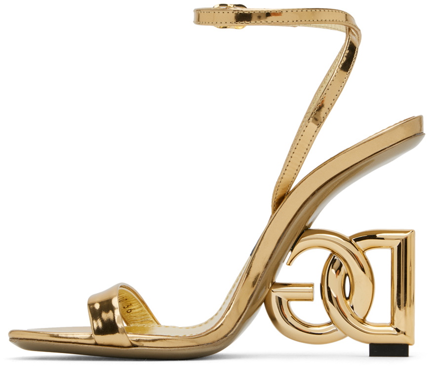 Dolce & Gabbana Gold Hardware Heeled Sandals Dolce & Gabbana