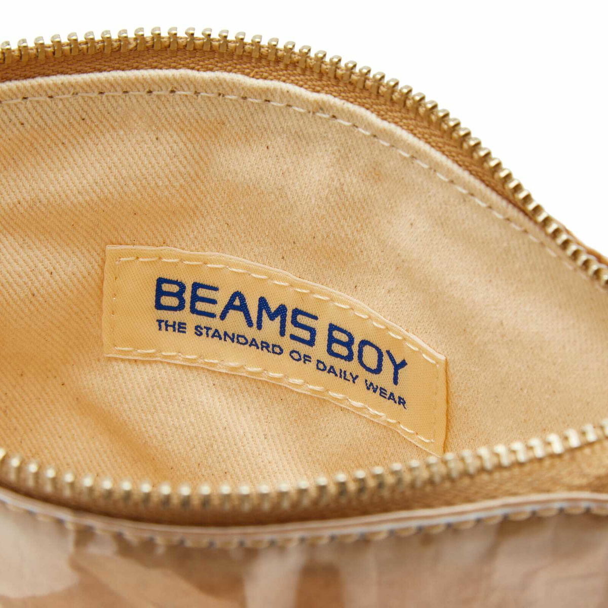 Beams Boy Women's Logo Pouch in Beige Beams Boy