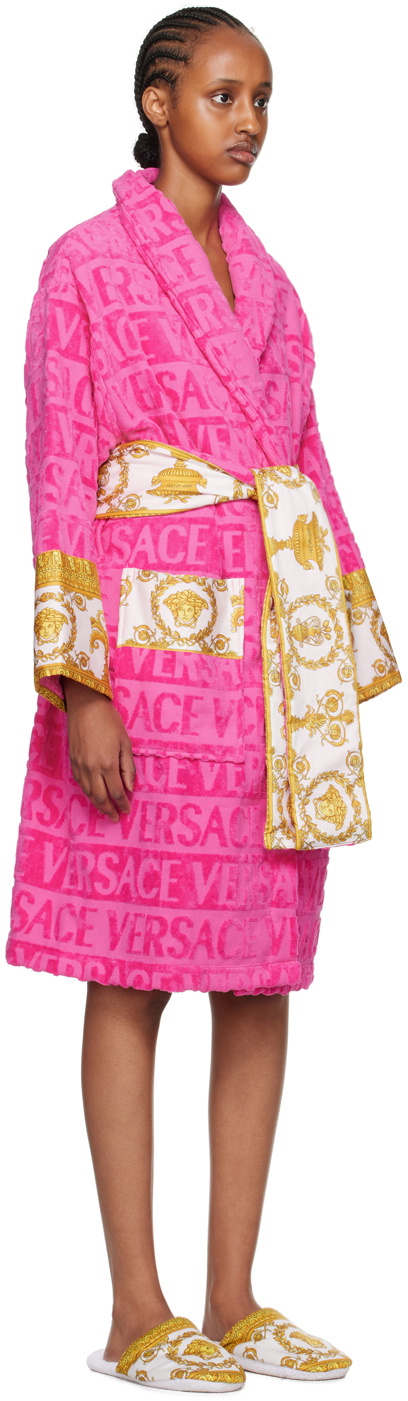 Versace Underwear Pink 'I Heart Baroque' Robe Versace Underwear