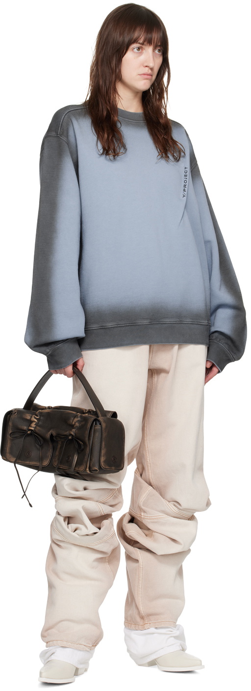 Y/Project Blue Pinched Logo Sweatshirt Y/Project