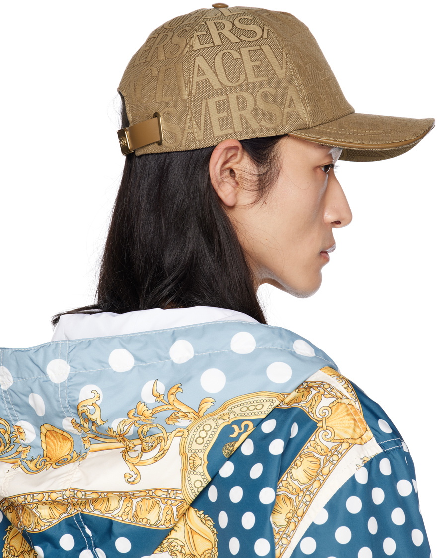 Versace Brown Allover Cap Versace