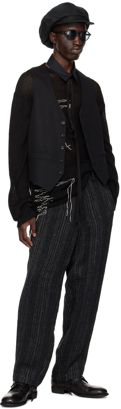 YOHJI YAMAMOTO Black Coin Pocket Trousers Yohji Yamamoto