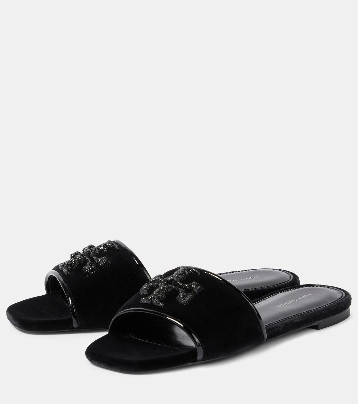 Tory Burch Eleanor pavé velvet slides Tory Burch
