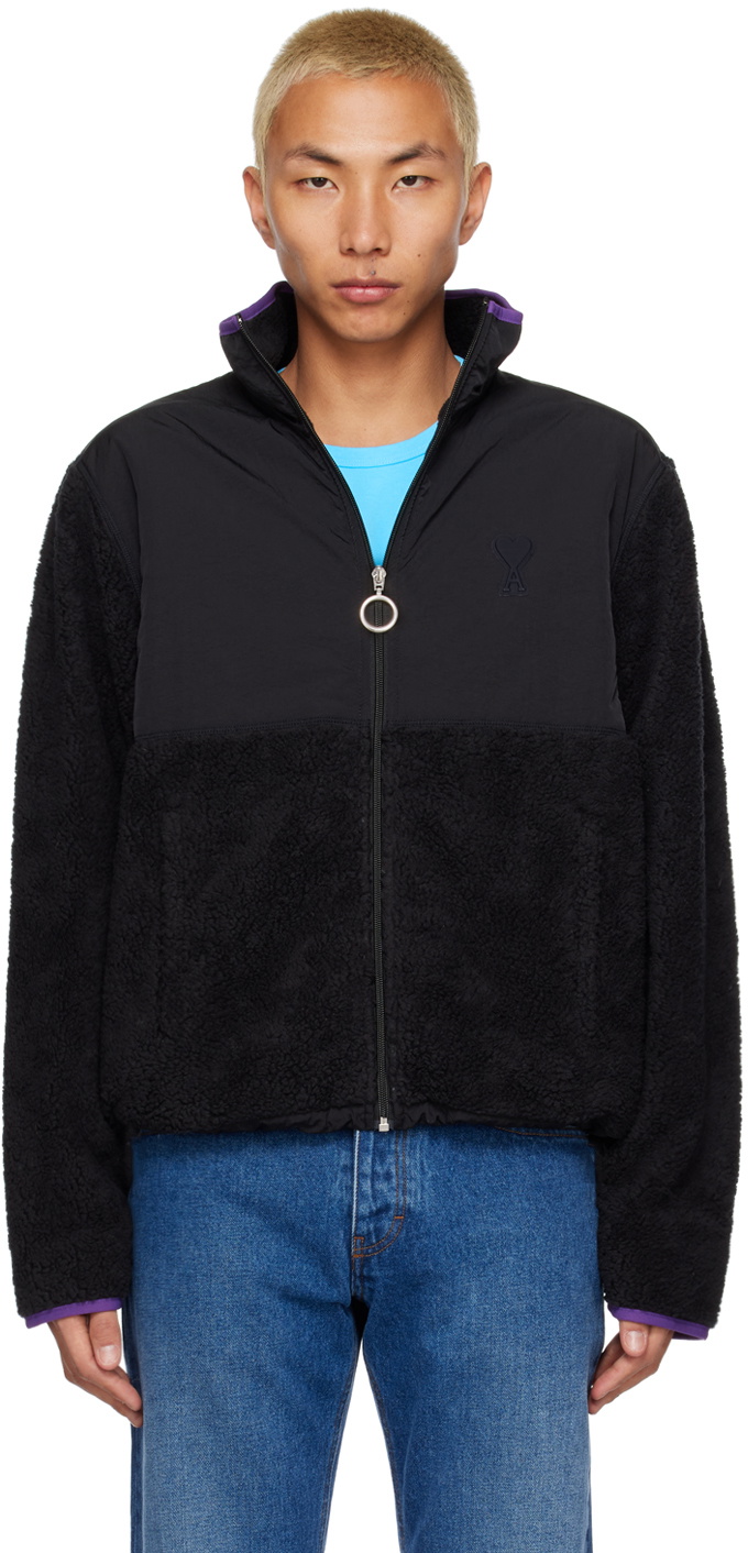 AMI Paris Black Ami De Coeur Jacket AMI