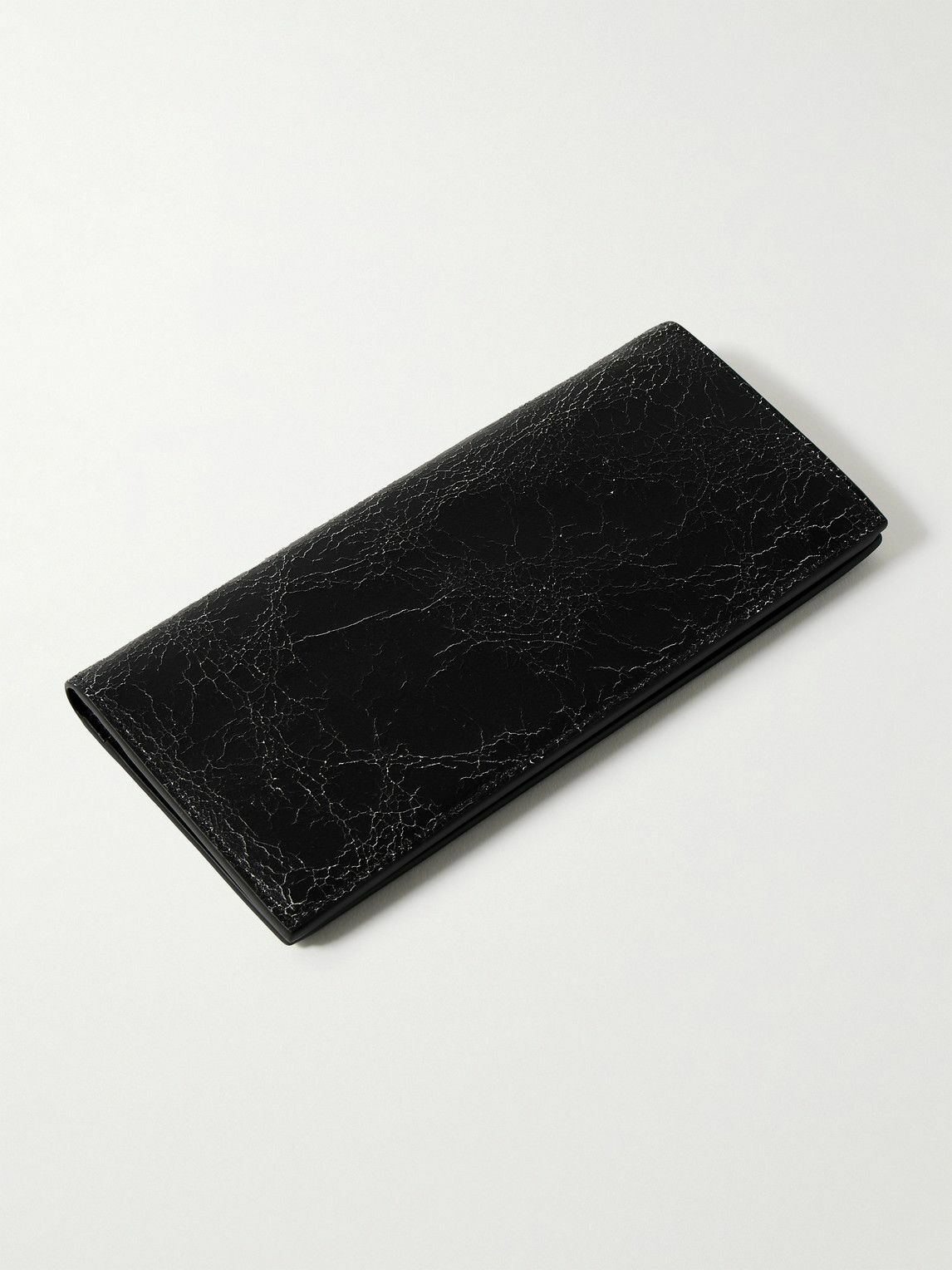 Acne Studios - Logo-Print Cracked-Leather Bifold Wallet Acne Studios