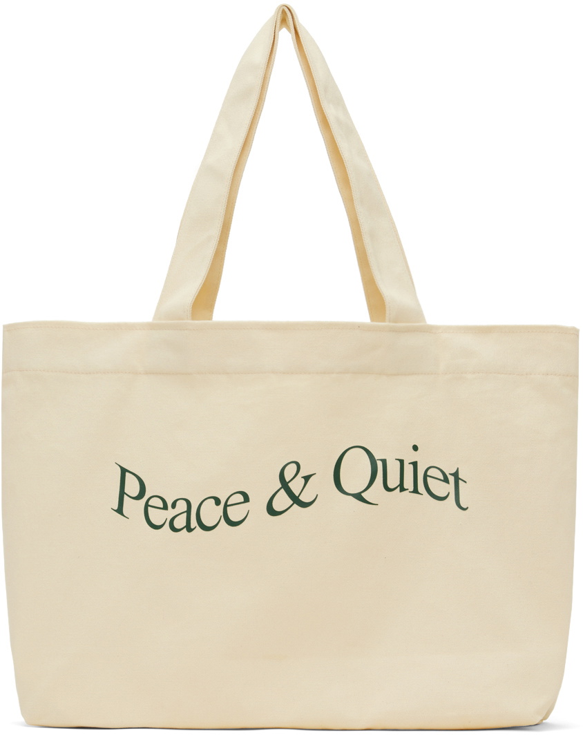 Museum of Peace & Quiet Off-White Wordmark Tote Museum of Peace and Quiet