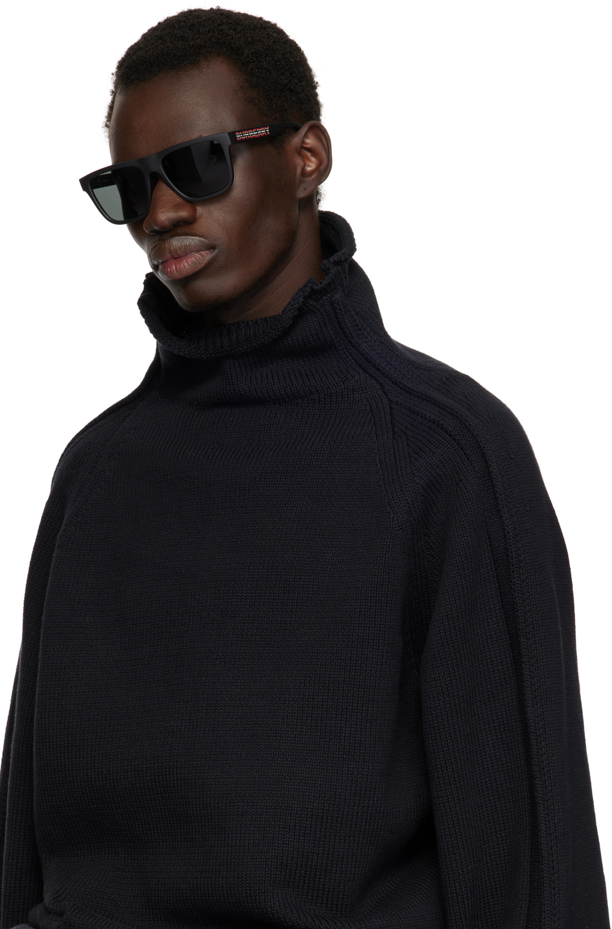 Burberry Black Logo Detail Square Frame Sunglasses Burberry