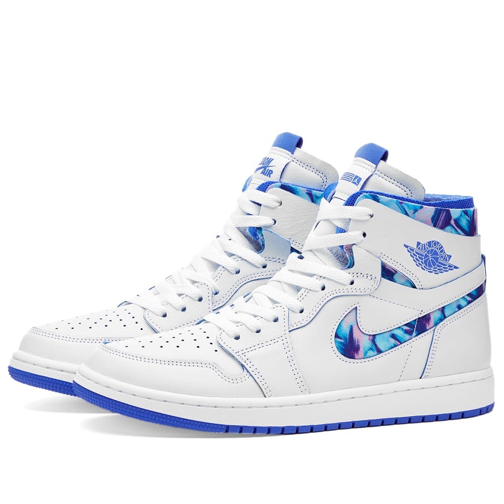 Air Jordan Women's 1 Zoom Air CMFT GC Sneakers in White/Hyper Royal ...