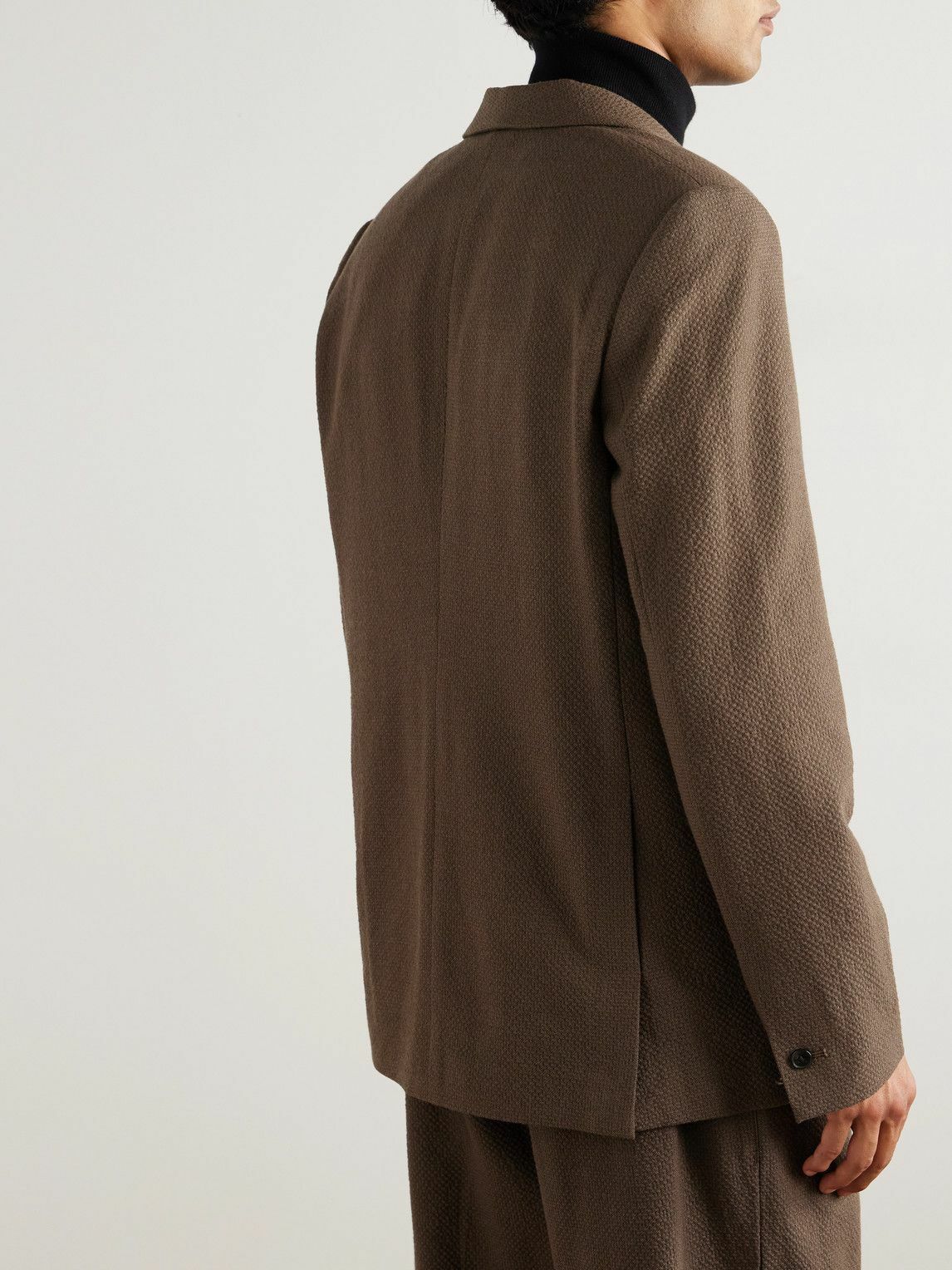 A Kind Of Guise - Shinji Textured-Woven Suit Jacket - Brown A Kind of Guise