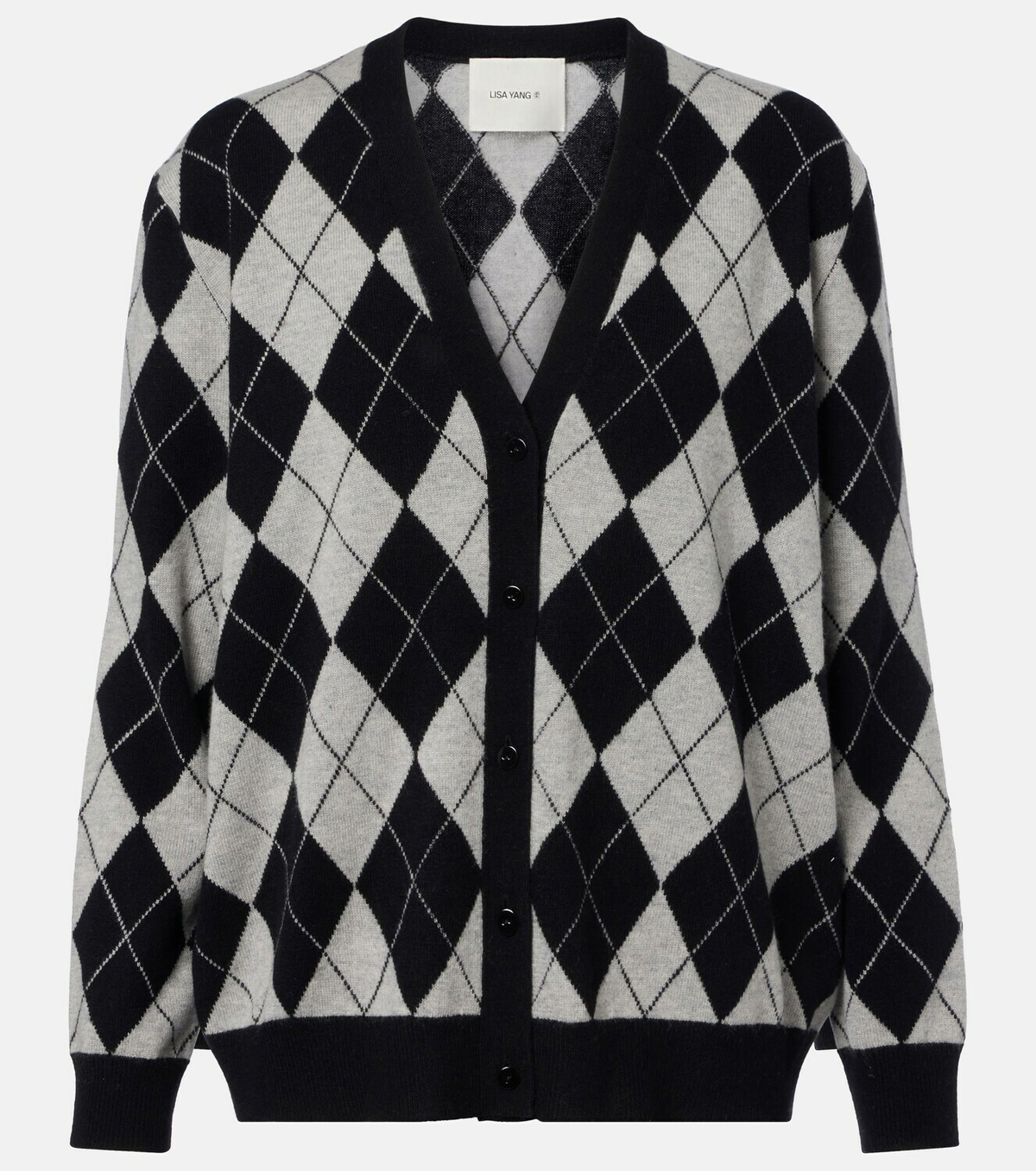 Lisa Yang Raelyn argyle cashmere cardigan Lisa Yang