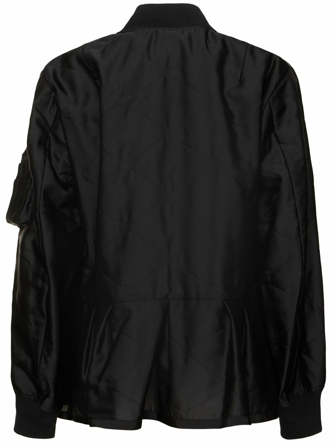SACAI Quilted Satin Bomber Jacket Sacai