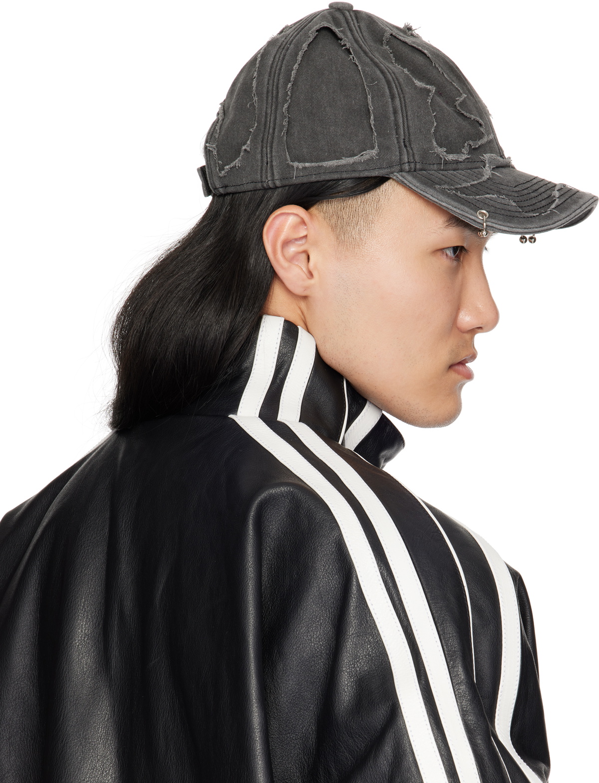 VETEMENTS Black Destroyed Logo Cap Vetements