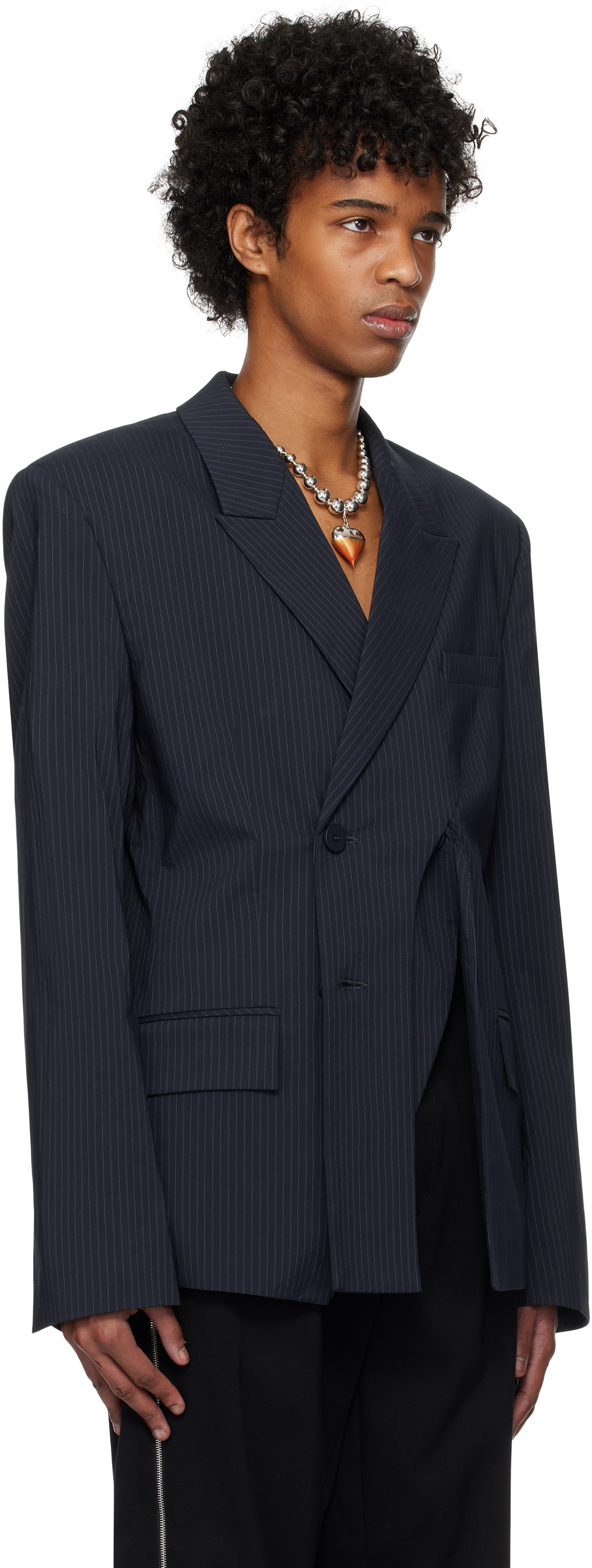 Ottolinger Navy Oversize Split Blazer Ottolinger