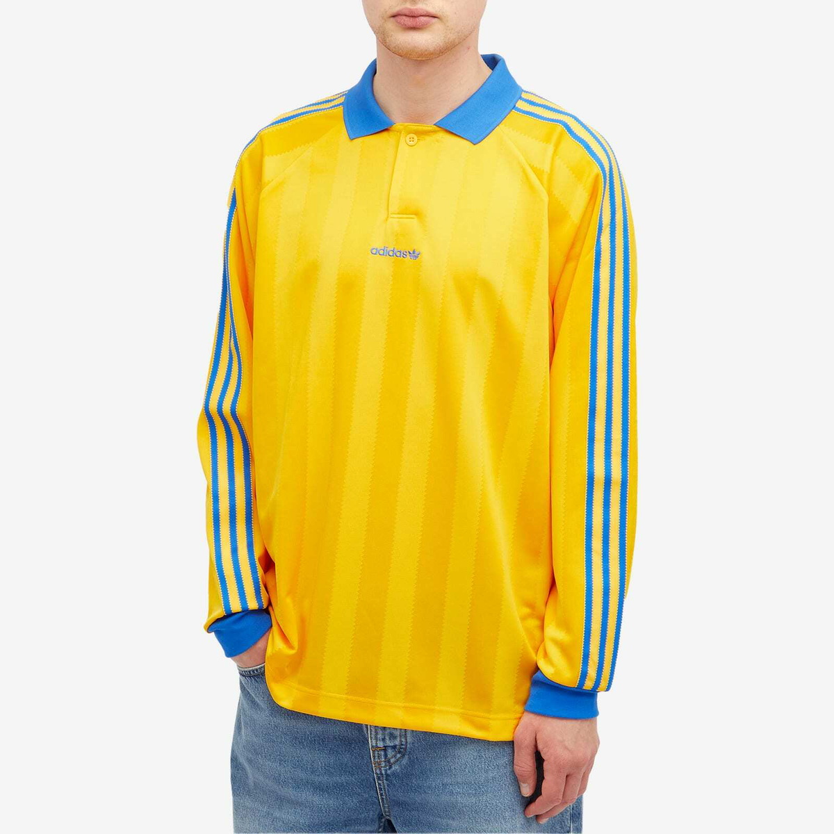 Adidas Men's Long Sleeve Jersey in Crew Yellow adidas