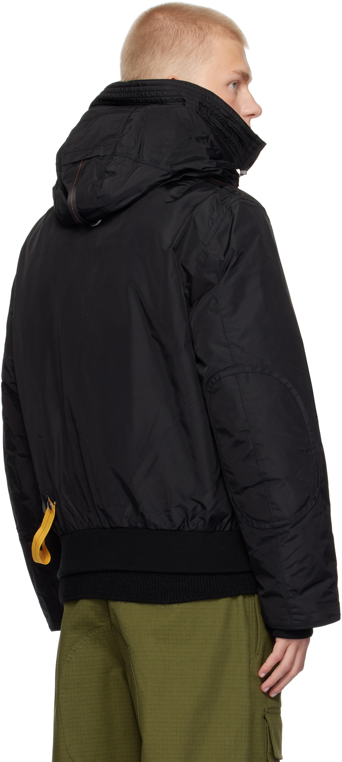 Parajumpers Black Masterpiece Gobi Hooded Down Bomber Jacket Parajumpers