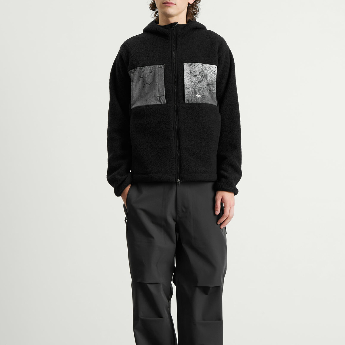 Represent Men's 247 Borg Fleece Jacket in Black Represent