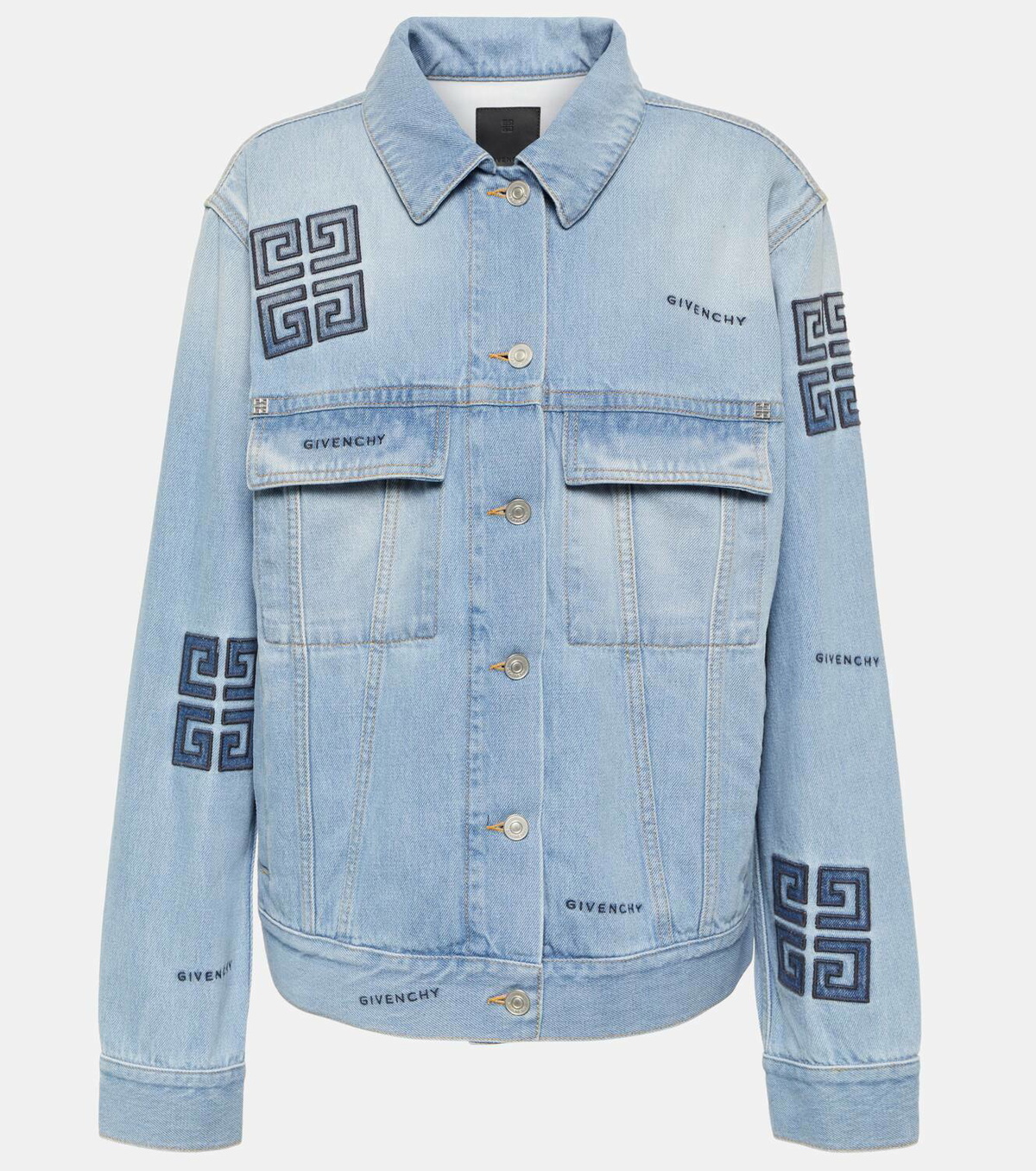 Givenchy 4G embroidered denim jacket Givenchy