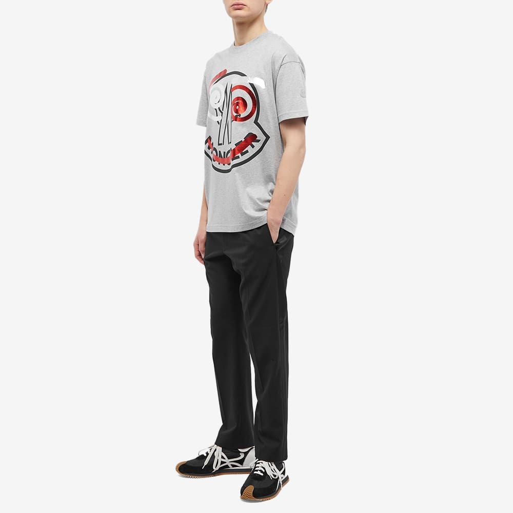 Moncler Men's Genius Smiley Logo T-Shirt in Grey Moncler