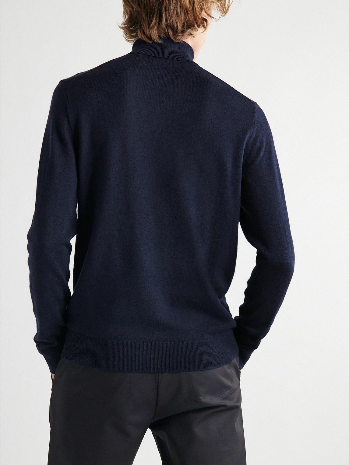 Club Monaco - Slim-Fit Merino Wool Rollneck Sweater - Blue Club Monaco