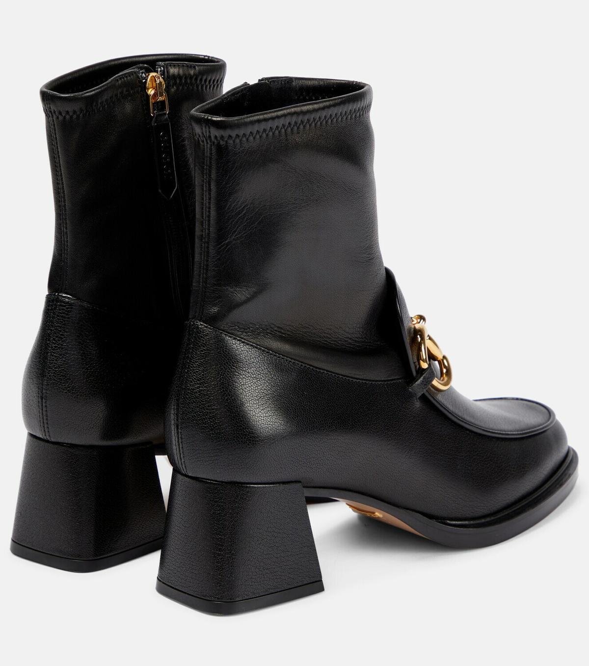 Gucci - Horsebit leather ankle boots Gucci