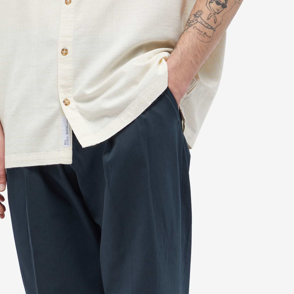 FrizmWORKS Men's Two Tuck Pants in Navy FrizmWORKS