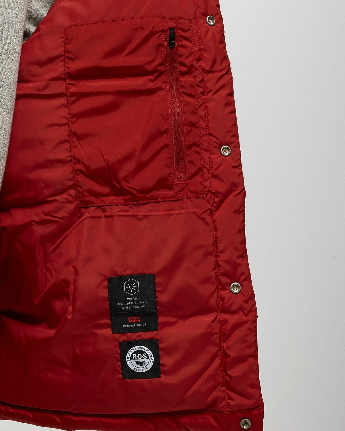 Levis Western Super Puffer Vst Red - Mens - Vests Levis