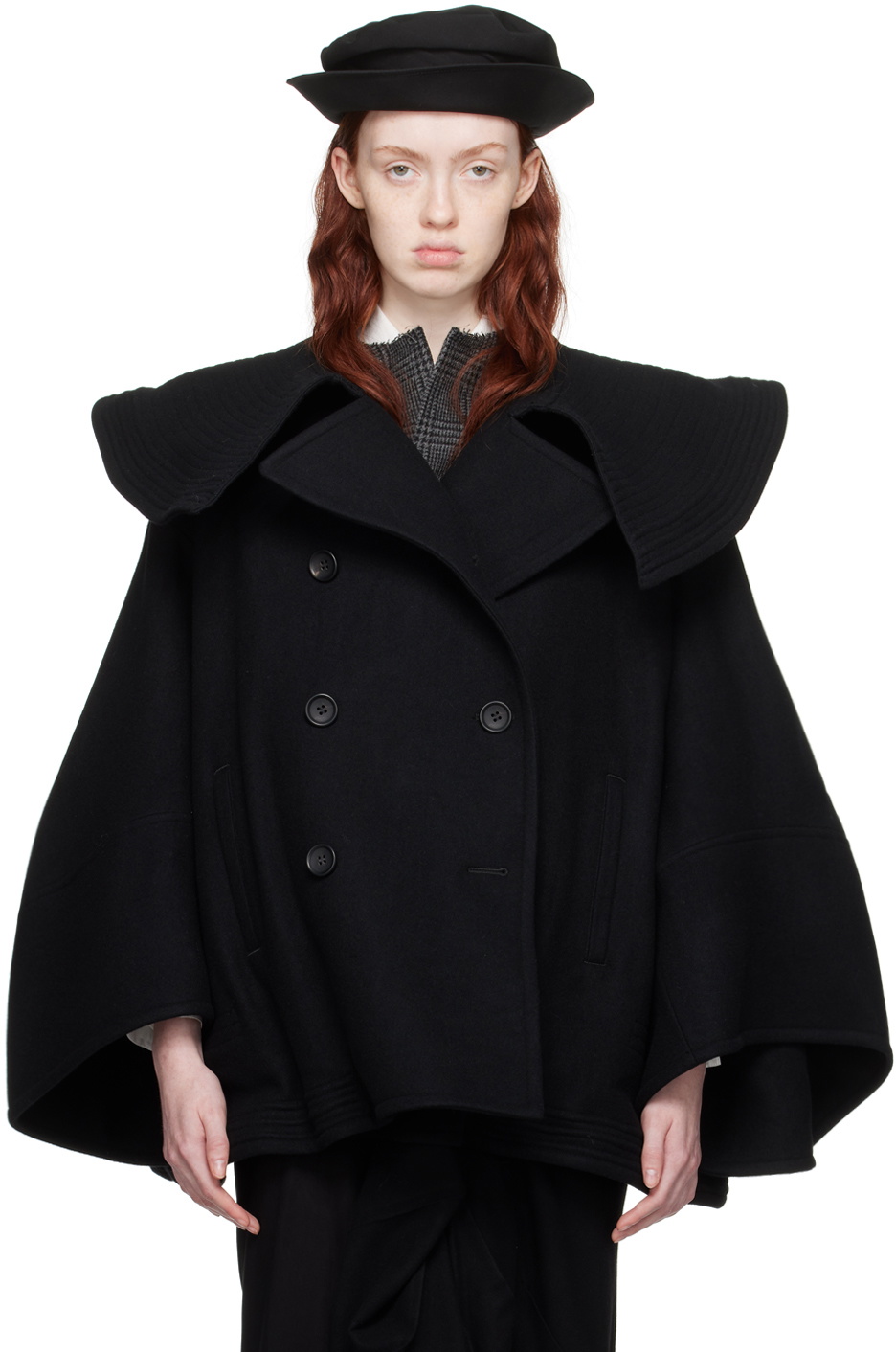 Yohji Yamamoto Black Wire Coat Yohji Yamamoto