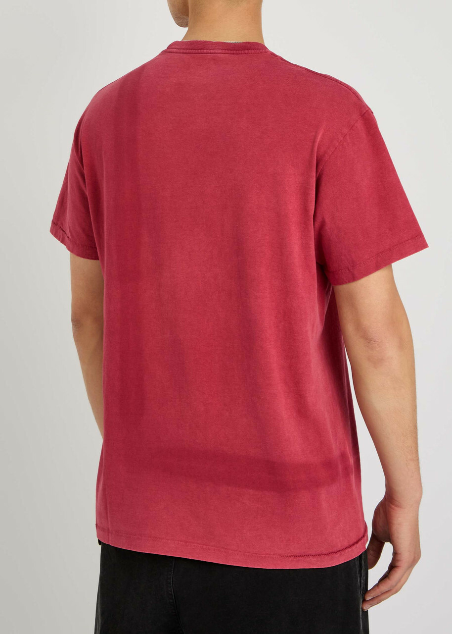Gallery Dept. Paint-splattered Logo Cotton T-shirt Red Gallery Dept.