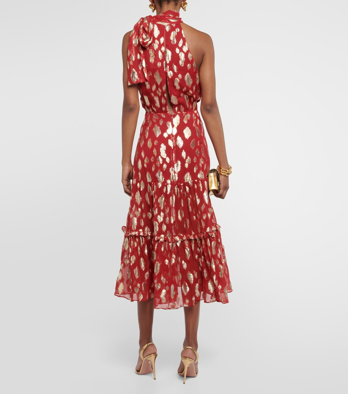 Rixo Eleanor halterneck midi dress Rixo