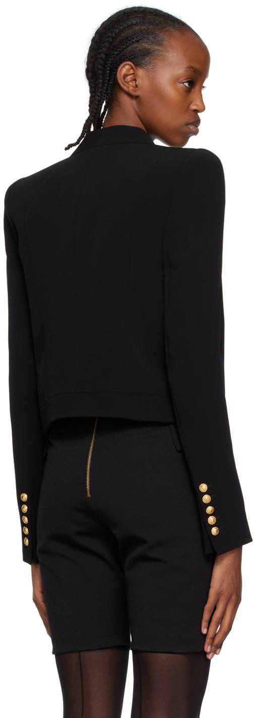 Balmain Black Open Front Blazer Balmain