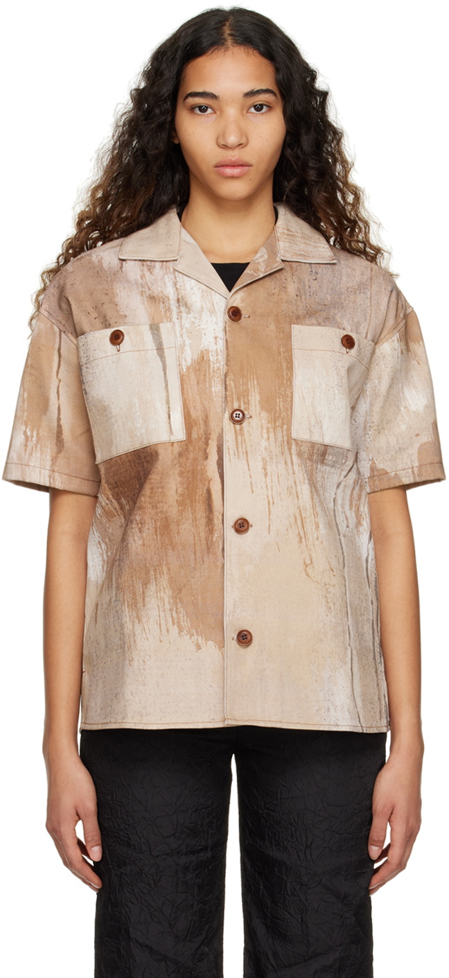 Andersson Bell Beige Tawney Printed Shirt Andersson Bell