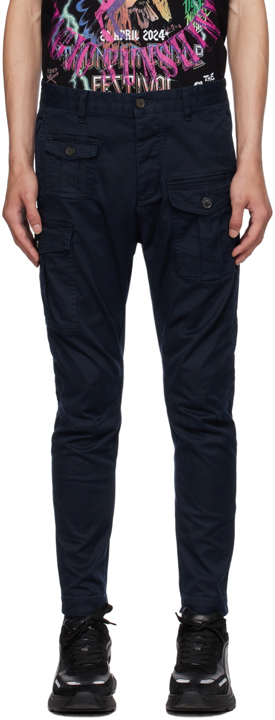 Dsquared2 Navy D2 Sexy Cargo Pants Dsquared2