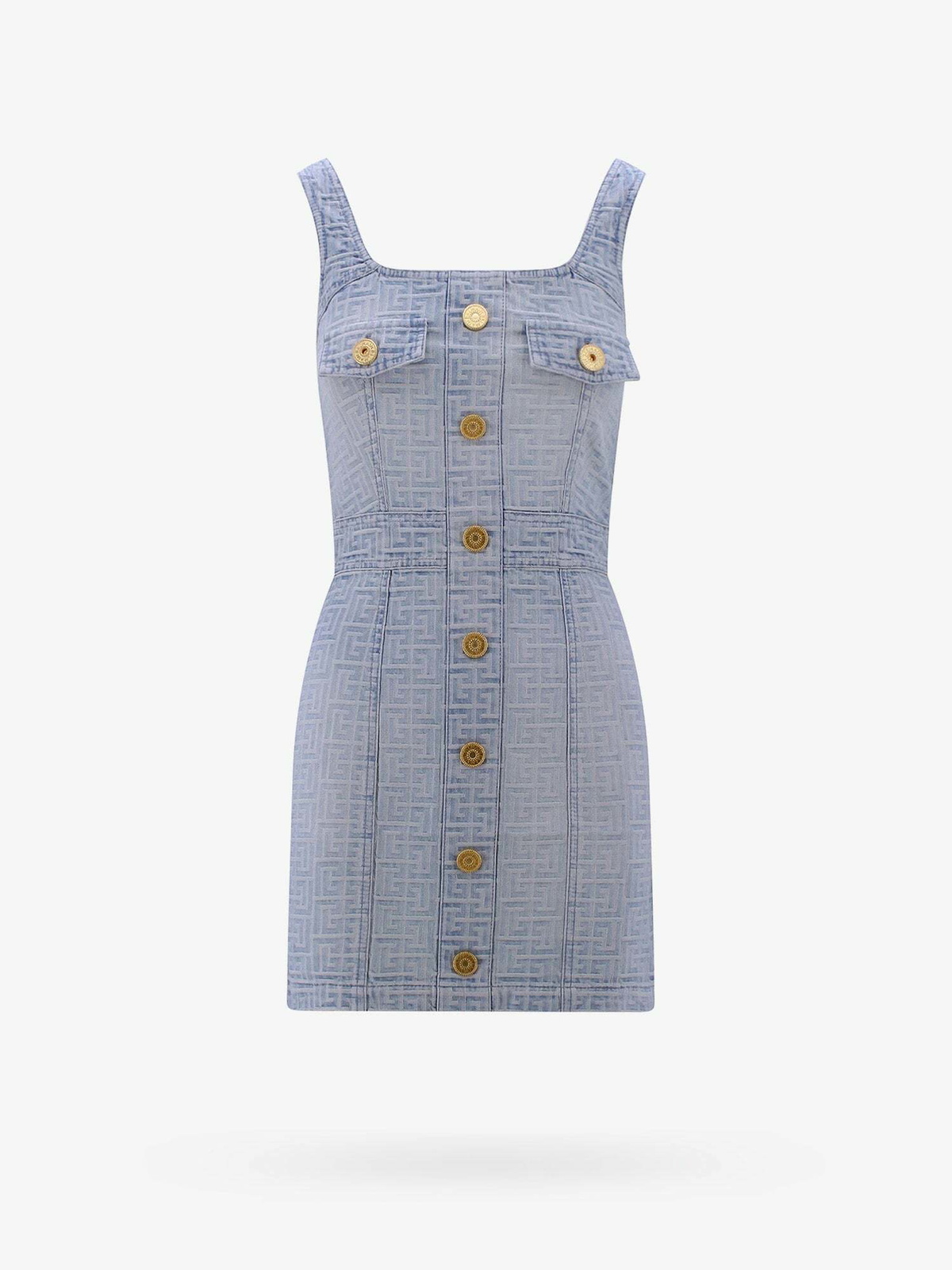 Balmain Dress Blue Womens Balmain