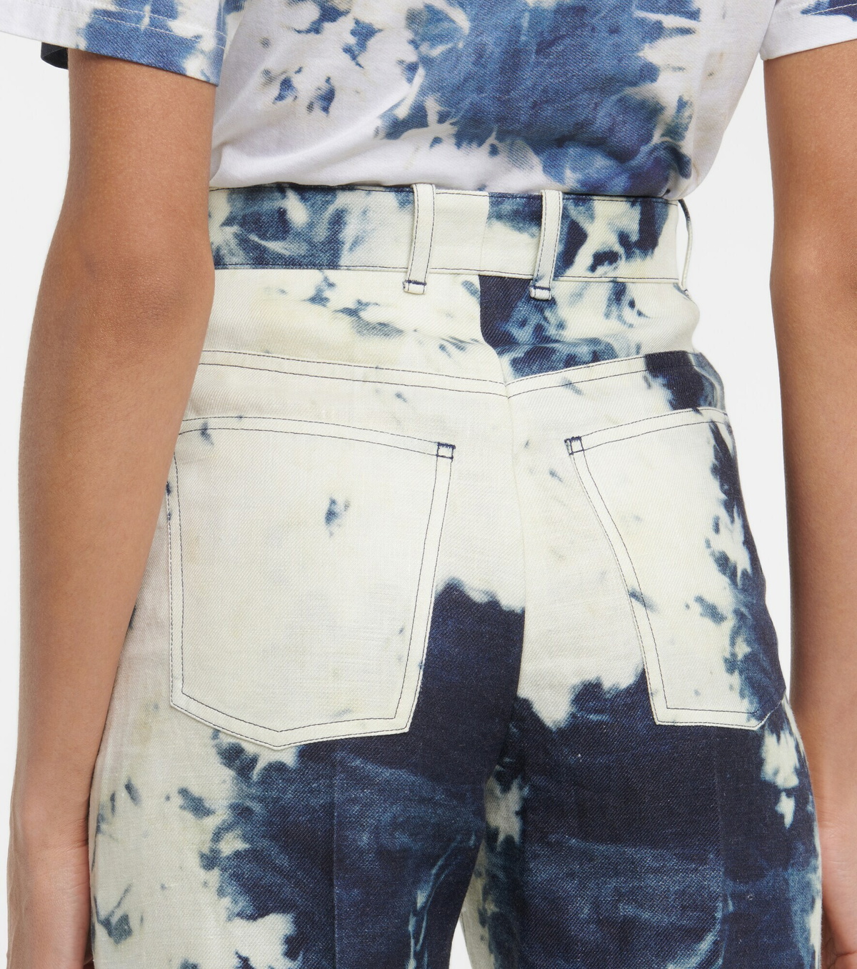 Chloe - Tie-dye linen flared pants Chloe