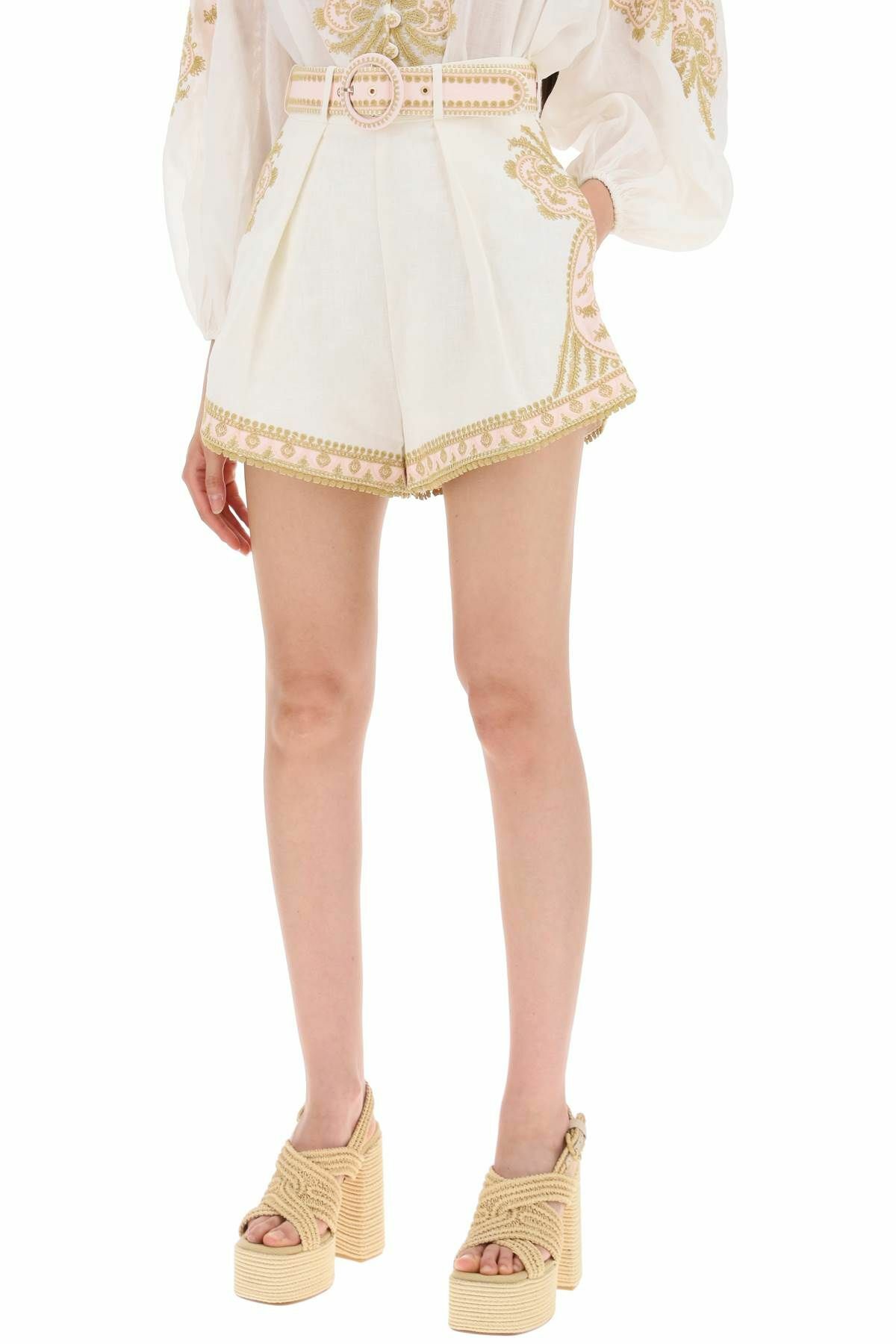 ZIMMERMANN embroidered tuck w White Zimmermann